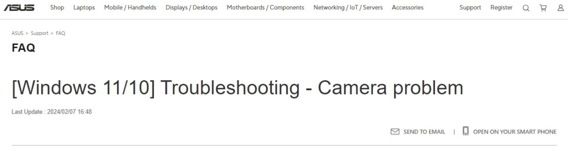 How to Solve the ASUS Camera Not Working on Windows 10, 11