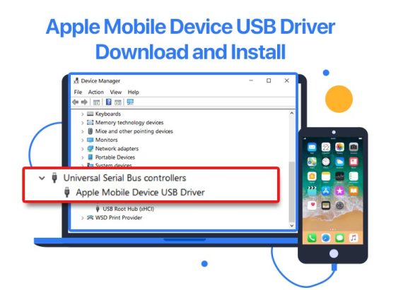 Apple Mobile Device USB Driver Download and Install in Windows 11/10