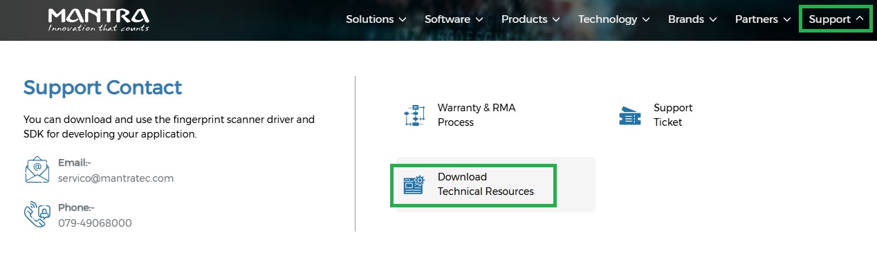 Mantra MFS100 Driver Download for Windows PC