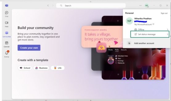 How to Set an Out of Office Message in Microsoft Teams