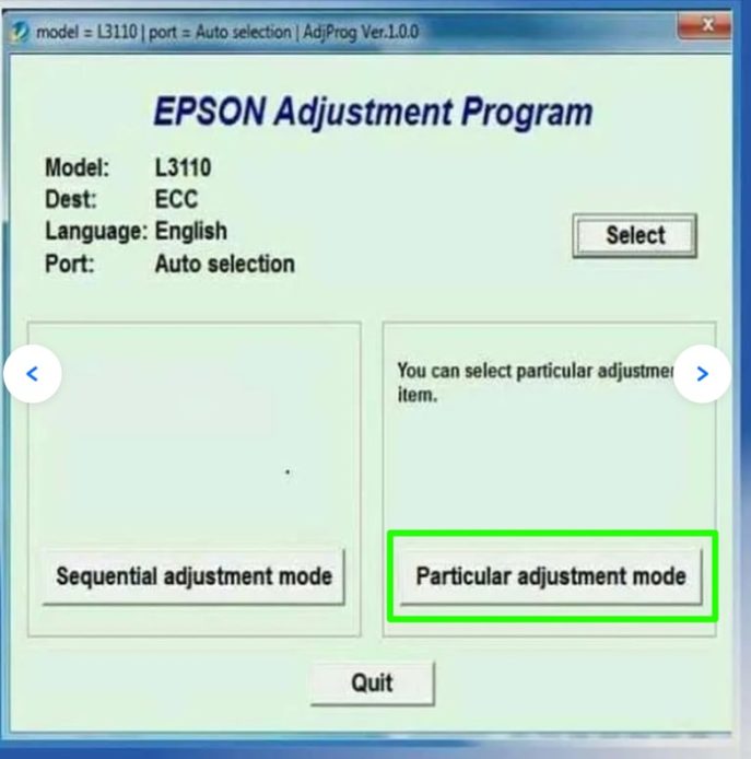 Resetter Epson l3110 Software Download in Zip File for Free