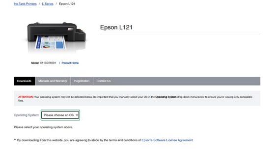 Epson L121 Driver Download and Install for Free