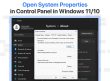Best Ways to Open System Properties in Control Panel in Windows 11/10