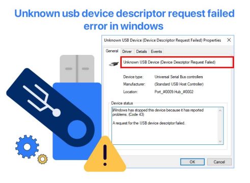 How to fix Unknown USB Device Descriptor Request Failed