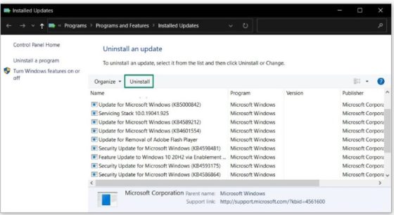 How to Uninstall Problematic Windows Updates Easily