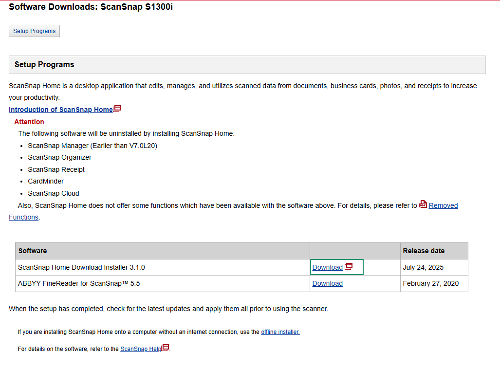 Fujitsu ScanSnap S1300i Driver Download for Windows 11/10