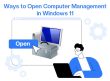 Best Ways to Open Computer Management in Windows 11