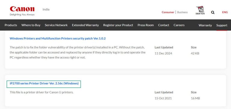 Download Driver Canon iP2770 and Install on Windows 11/10