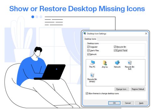 How to Show or Restore Desktop Missing Icons in Windows 11