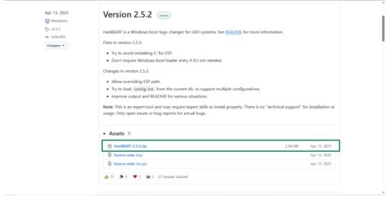 Change Windows 10 UEFI Boot Logo with HackBGRT Tool
