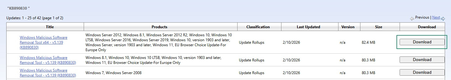 KB890830 Windows Malicious Software Removal Tool(MSRT): Download & Use