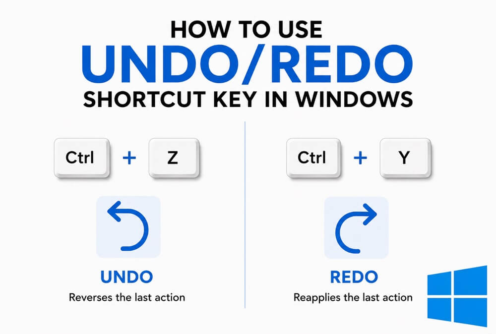 How to Use the Undo/Redo Shortcut Key in Windows PC